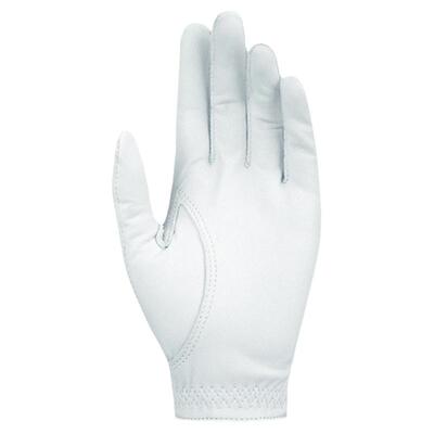 小羊皮高尔夫手套女白色真皮双手