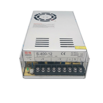 明伟开关电源S-400-12V 33A 24V 36V48V110V交流220V变直流可定制