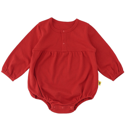 宝宝包屁衣红色喜庆纯棉爬爬服