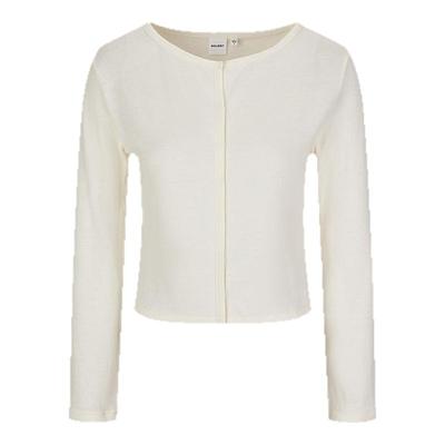 MOUSSY 2025春季新品简约基础款圆领单排扣针织开衫028ISA80-2641