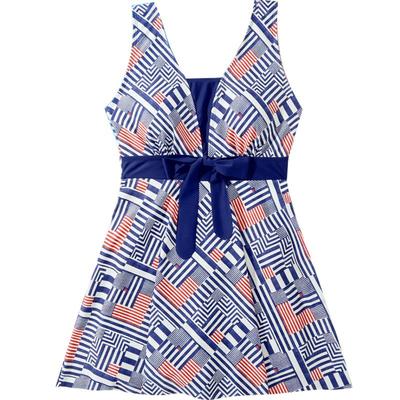 妈妈泳衣中老年遮肉显瘦大码泳装