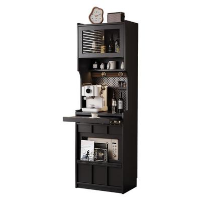 餐边柜靠墙一体茶水桌极窄侧高柜