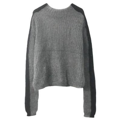 马海毛毛衣薄款宽松镂空爆慵懒风