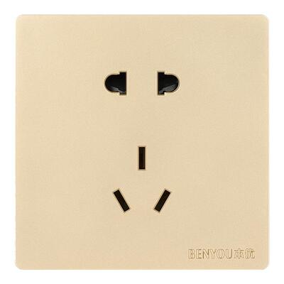 本优金色86型暗装墙开关插座
