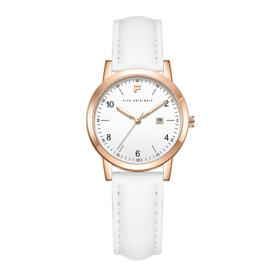 FILA斐乐轻奢小众真皮石英手表女