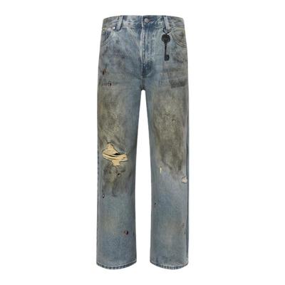 BIRTH OF ROYAL CHILD.BORC 【朱正廷同款】泥染刷蜡阔腿牛仔裤男