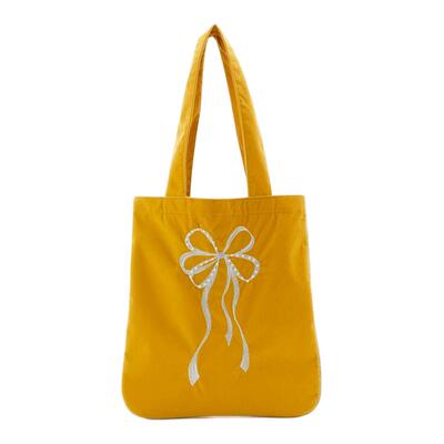 casselini小众设计丝绒蝴蝶结通勤休闲包大容量单肩托特女购物包