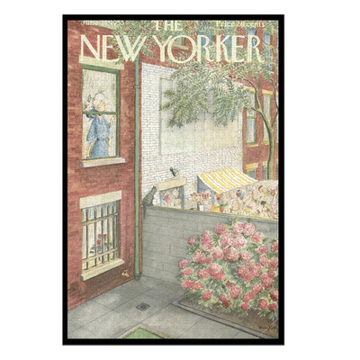 NEW YORKER纽约客拼图褐石巷的繁花1000片蓝卡哑光插画减压玩具