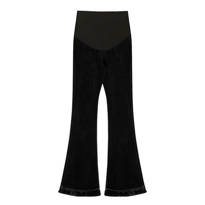 孕妇喇叭牛仔裤外穿春秋季长裤子