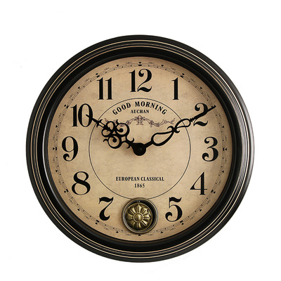 美式仿古钟表时尚创意怀旧挂表