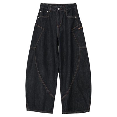 JEM美式刺绣弯刀裤原牛牛仔裤男