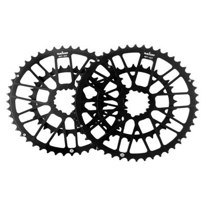 WUZEI公路车GXP盘片铝合金三钉直装式一体双盘46T/30T牙盘片新款