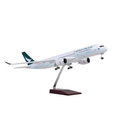 国泰A350飞机模型仿真客机带轮子