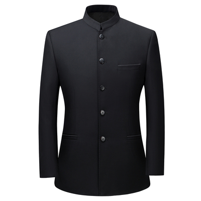 老爸吉祥中山装中国风春秋外套