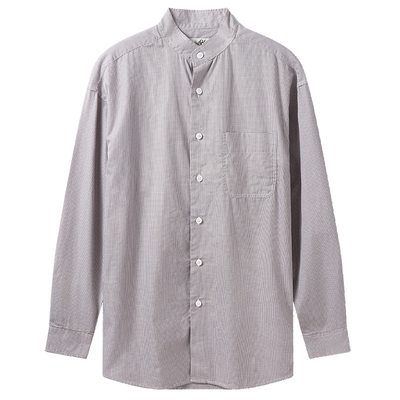 立领长袖PC风格子宽松