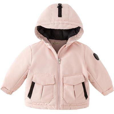 戴维贝拉男童女童防水羽绒服