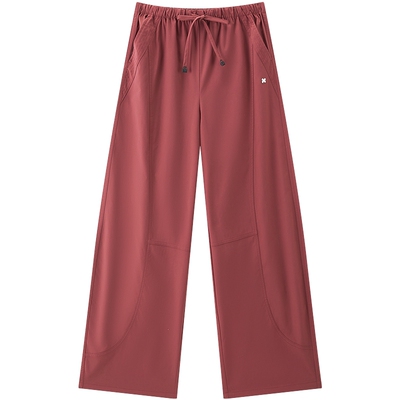 【商场同款】乐町系带松紧腰休闲裤夏季新款阔腿香蕉裤C2GBG2192