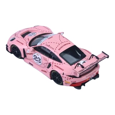 SR保时捷911R粉猪64合金车模