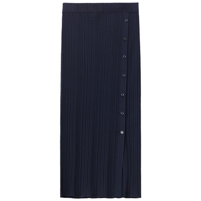 松紧腰针织半裙松紧腰修身羊毛