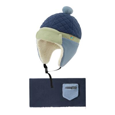 尼多熊儿童护耳帽帽子围脖两件套