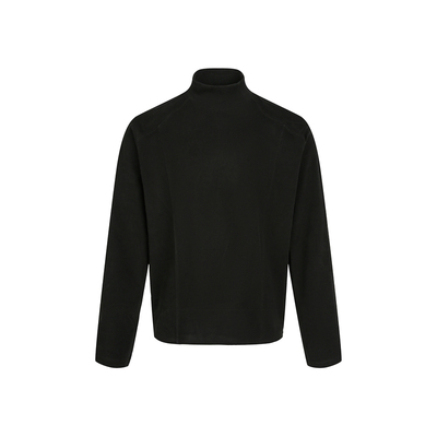 Dream made 美式解构半高领双面绒长袖T恤男春秋季打底衫内搭上衣