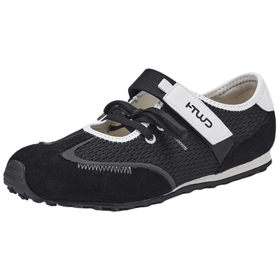 热风运动玛丽珍黑色休闲鞋女2026年春季新款户外平底鞋H11W26107