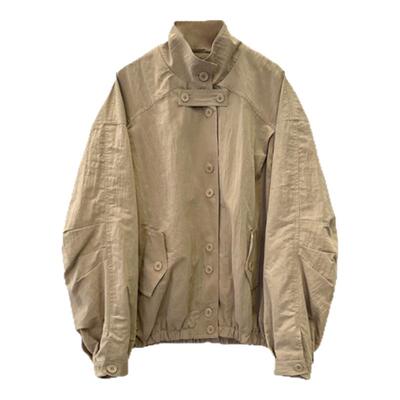 【现货】Nothing Written Narchi立领撞色格纹内衬工装夹克外套女