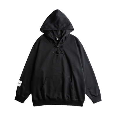 AOGZ国潮牌盘扣连帽卫衣男女生春秋季2025新款美式重磅情侣装外套