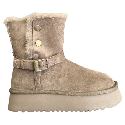 毛绒雪地靴女2025冬季新款保暖