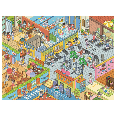 缤纷健身馆造景贴纸妍莜17.0玩具