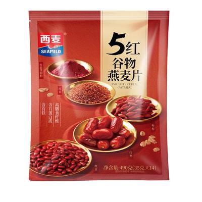 西麦五红谷物燕麦片袋装490g