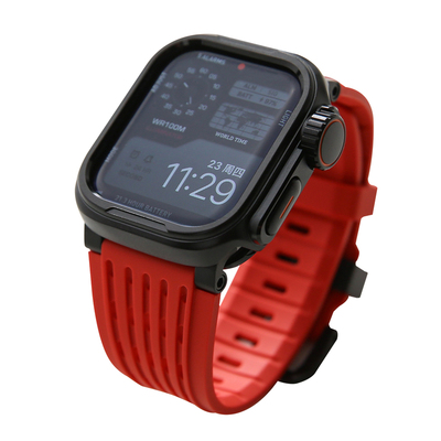 适用AppleWatch透气Ultra4高拉力硅胶表带S11苹果手表iwatch/S12