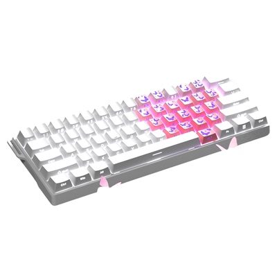 狼蛛WIN60HE有线磁轴键盘客制化女生高颜值办公礼物爱心蝴蝶键帽