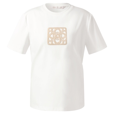 歌莉娅纯棉短袖t恤女休闲白上衣