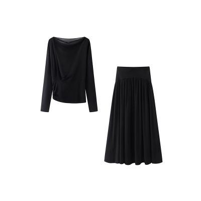 艾诺丝春款宽松针织衫套装女