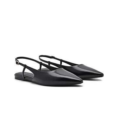 PEDRO牛皮尖头凉鞋Studio系列女气质后绊带单鞋PW1-66480113