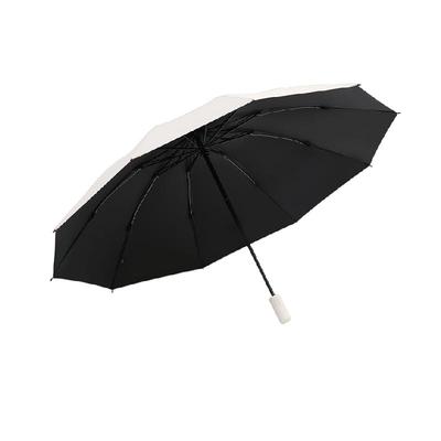 天堂伞三折黑胶防晒反向晴雨伞