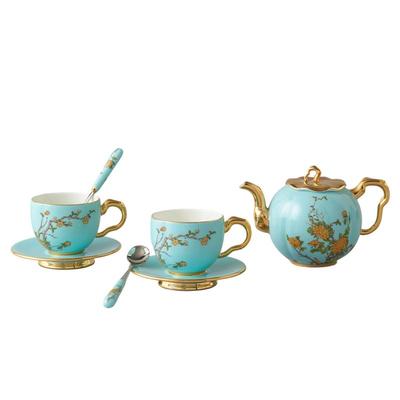 国瓷永丰源 夫人瓷西湖蓝8头茶咖具 陶瓷咖啡杯茶杯茶具礼盒高档