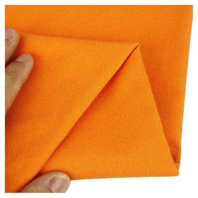 橙色帆布布料锦兔纯棉