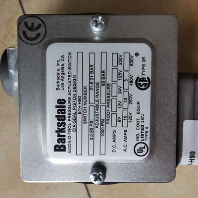 议价巴士德BARKSDALE 压力开关 E1H-H90 CP28-020 E1H-H90-P6-PLS