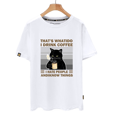 猫咪趣味卡通纯棉短袖T恤衫