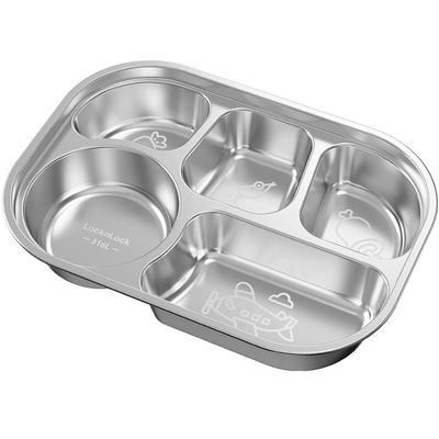 乐扣乐扣儿童餐盘316L不锈钢材质