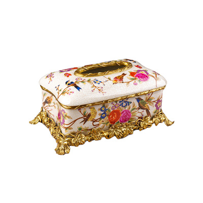 欧式奢华陶瓷纸巾盒高级感抽纸盒