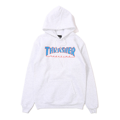 thrasher配色美版雪花灰蓝卫衣