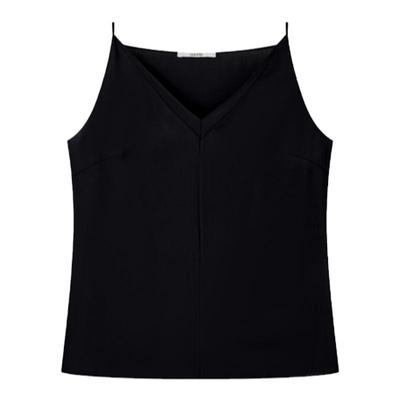 LAUREL双层领真丝背心