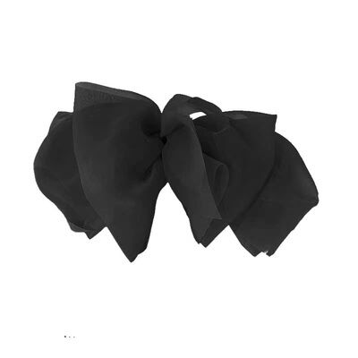 网红雪纺弹簧夹超仙大蝴蝶结发夹