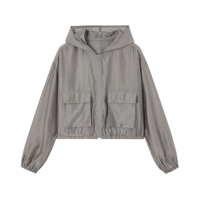 indicia标记商场同款25夏新款百搭天丝休闲风连帽外套 F2B5WT140F