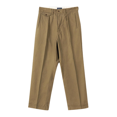 二战复古绅士高腰卡其裤休闲