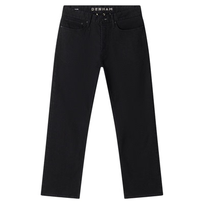 DENHAM春季男士经典宽松直筒中腰黑色牛仔裤男DAGGER CB30