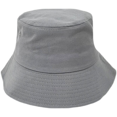 渔夫帽女纯色棉质百搭遮阳盆帽